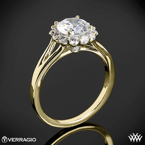 Verragio Split Shank Halo Solitaire Engagement Ring | 1898