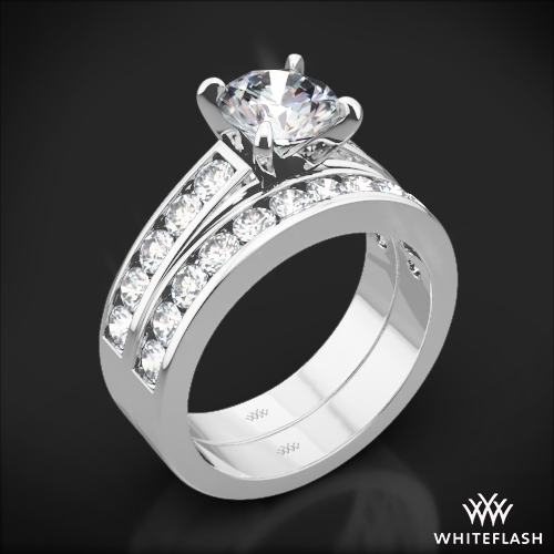 Cathedral Channel-Set Diamond Wedding Set | 2384