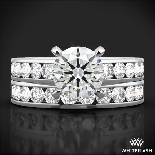 Cathedral Channel-Set Diamond Wedding Set | 2384