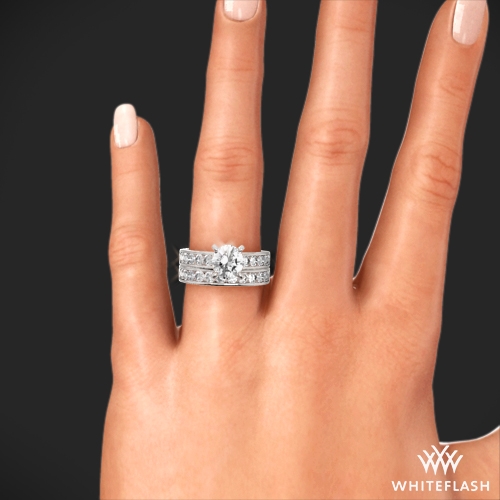 Cathedral Channel-Set Diamond Wedding Set | 2385