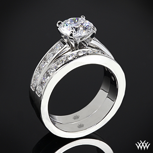 Cathedral Channel-Set Diamond Wedding Set | 2384