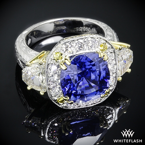 Queen Elizabeth Blue Sapphire Diamond Right Hand ... | 2394