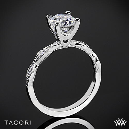 Tacori 46 2 RD Sculpted Crescent Almond Crescent Diamond Engagement ...