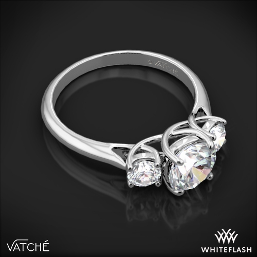 Vatche X-Prong 3 Stone Engagement Ring | 2817