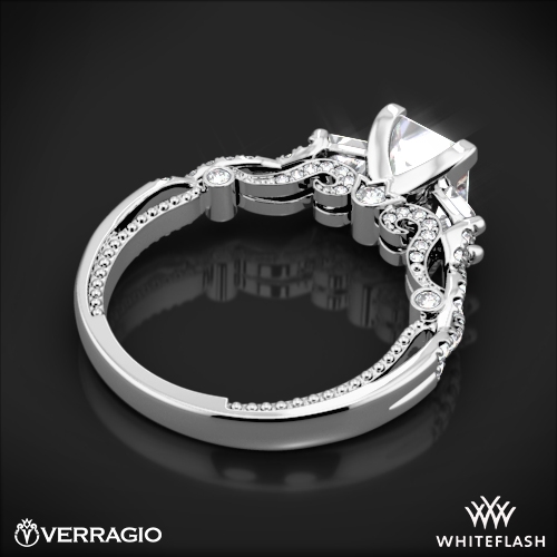 Verragio INS 7074P Beaded Braid Princess 3 Stone ... | 2870