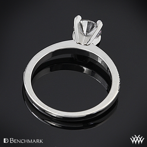 Benchmark Large Pave Diamond Engagement Ring - Wh... | 5096