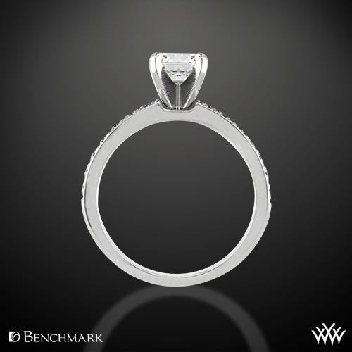 Benchmark Large Pave Diamond Engagement Ring - Wh... | 3640