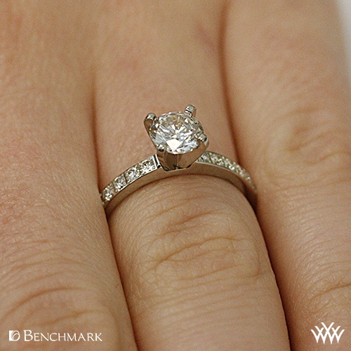 Benchmark Large Pave Diamond Engagement Ring - Wh... | 5096