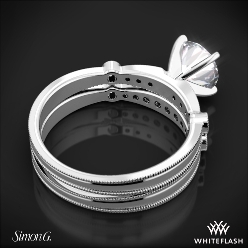 Simon G. MR1546-D Delicate Diamond Wedding Set | 3504
