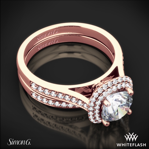 Simon G. MR2395 Passion Diamond Wedding Set - Whi... | 4211