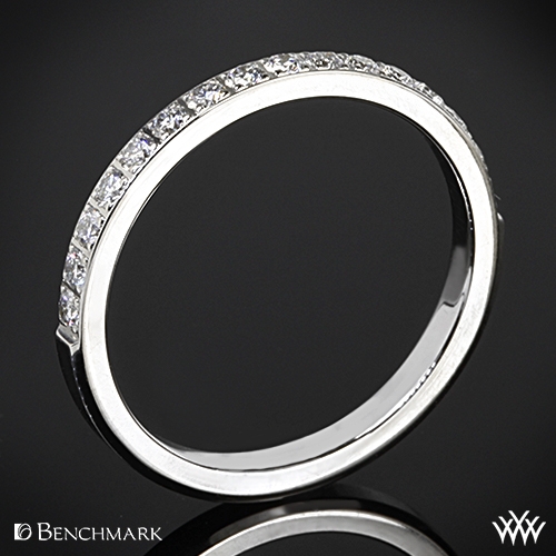 Benchmark Large Pave Diamond Wedding Ring - White... | 3641