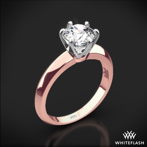 Classic Knife Edge Engagement Ring from Whiteflash | 4676