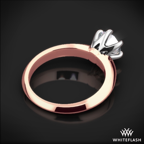 Classic Knife Edge Engagement Ring from Whiteflash | 4676