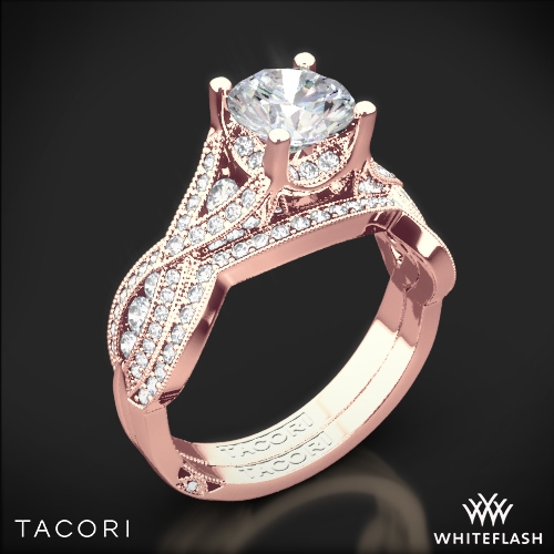 Tacori 2647RD Ribbon Diamond Wedding Set Whitef. 4865