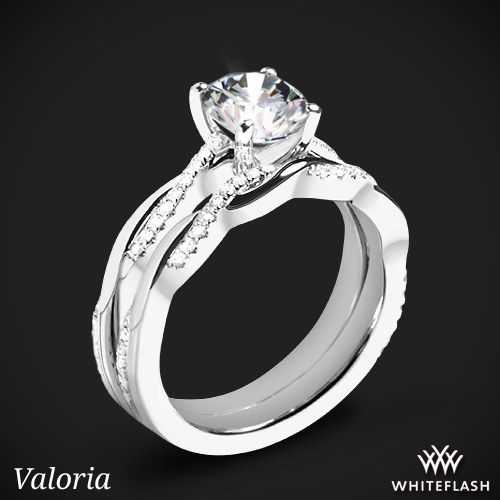 Valoria Flora Twist Diamond Wedding Set | 6265
