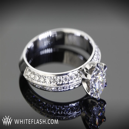Knife Edge Pave Diamond Engagement Ring | 712 Knife Edge Pave Diamond Engagement Ring | 712