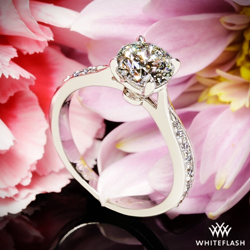 Legato Sleek Line Pave Diamond Engagement Ring | 4592