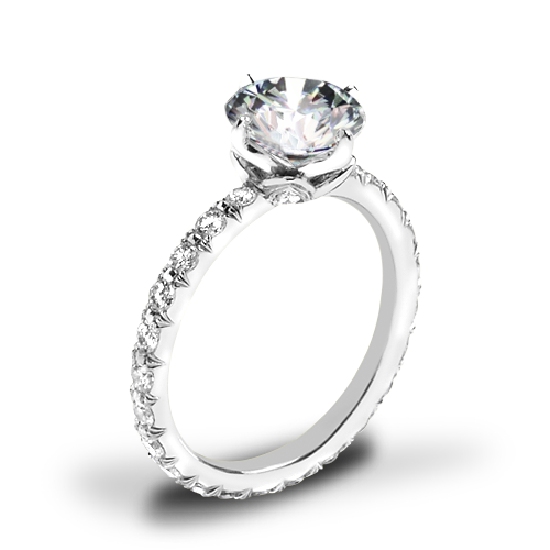 Lotus Full Eternity Diamond Engagement Ring | 6431