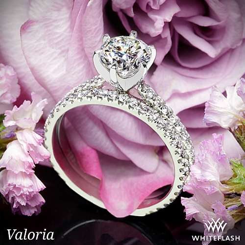 Valoria Cathedral French-Set Diamond Wedding Set | 6345