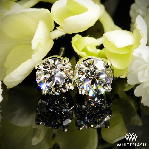 Four-Prong Diamond Basket Earrings--Ready Set To Go | 1353