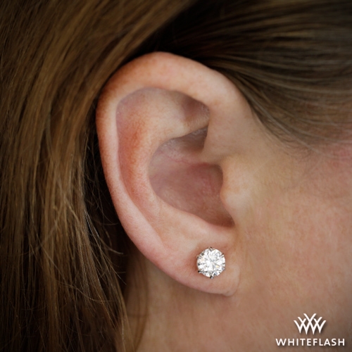 6 Prong Crown Earring Settings | 6826