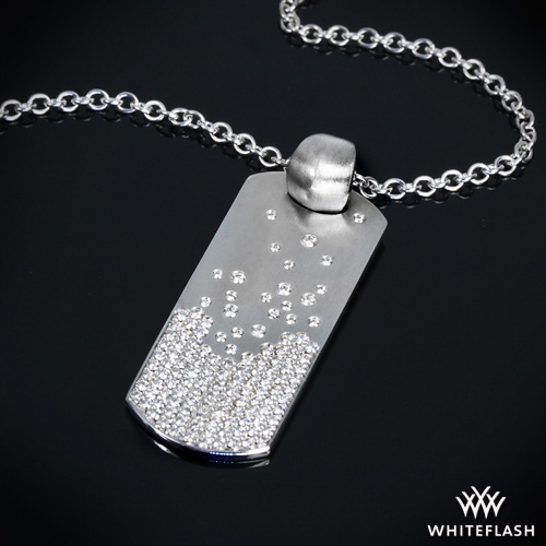 "Champagne" Diamond Dog Tag | 1533