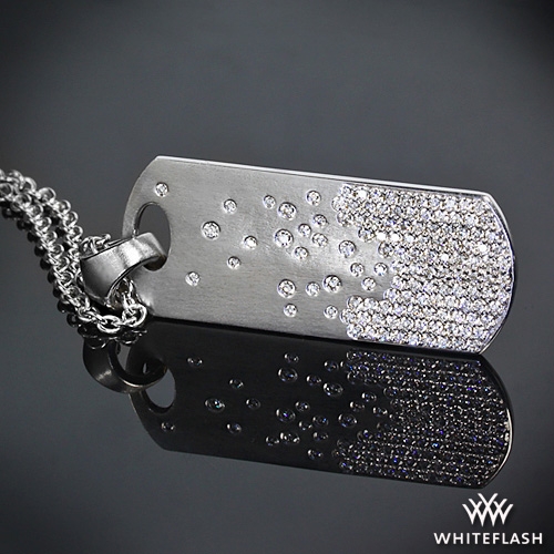 "Champagne" Diamond Dog Tag | 1533