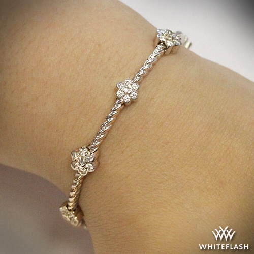 'Flower Cluster' Diamond Bangle | 1133