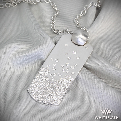 "Champagne" Diamond Dog Tag | 1533