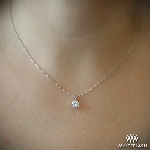 Four-Prong Timeless Diamond Pendant | 7639