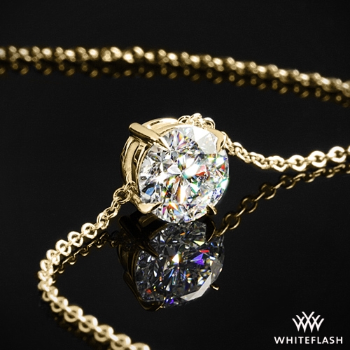 Four-Prong Slide Diamond Pendant | 7773